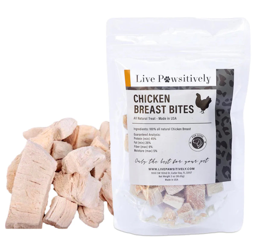 Live Pawsitively Chicken breast bites – Optimal K9 Wellness